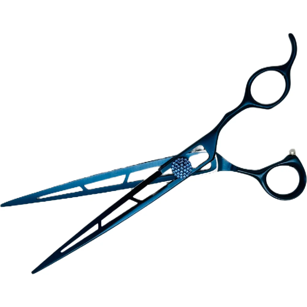 Perforated Design Pet Curved Scissors 7" Pet Shear Pet Grooming ...