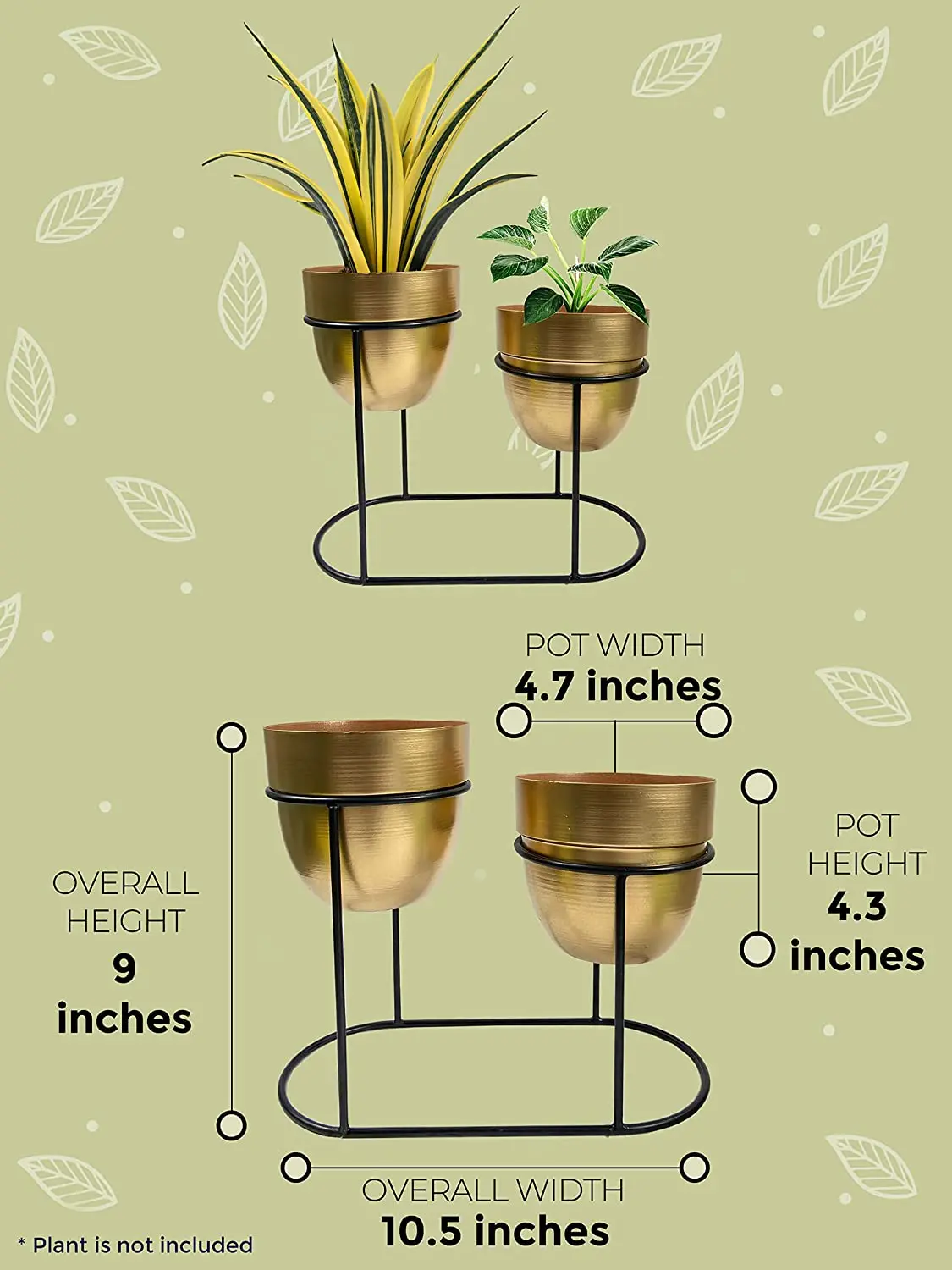 Meta Planter With Black Metal Wire Balance Base Stand Factory Supplies ...