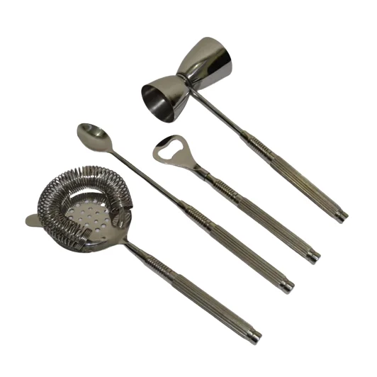 Antique Design Bar Tools Set Of 4 Pieces Peg Measure 2 Ice Scoops ...