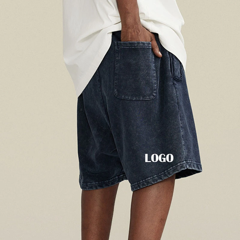 Best Design Plain Cotton Acid Wash Sweat Shorts Quick Dry Men High ...