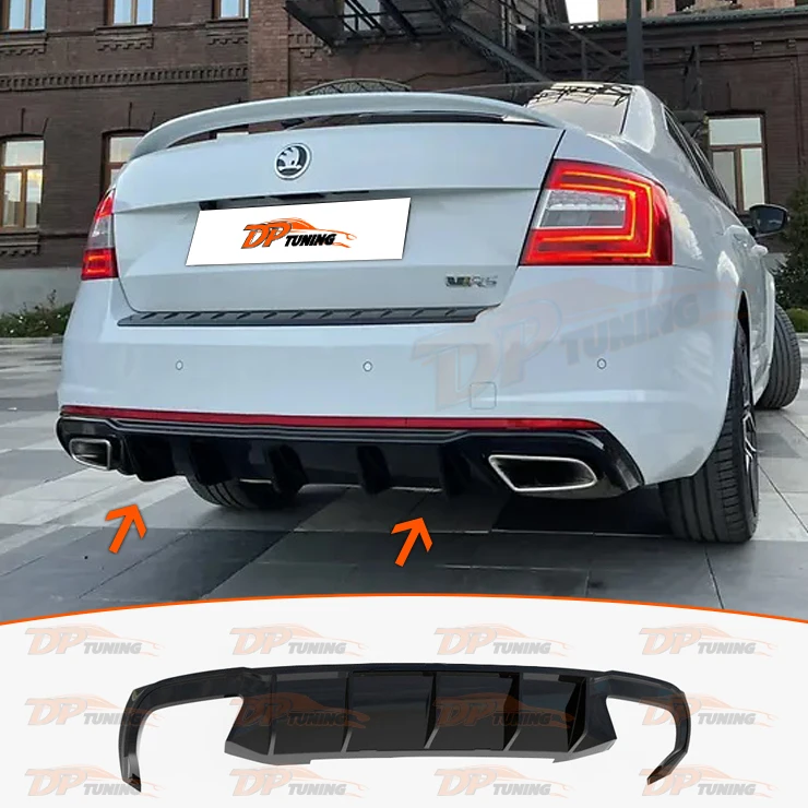 Skoda Octavia Rs Mk3 2013 - 2020 Mx Design Rear Diffuser Splitter ...