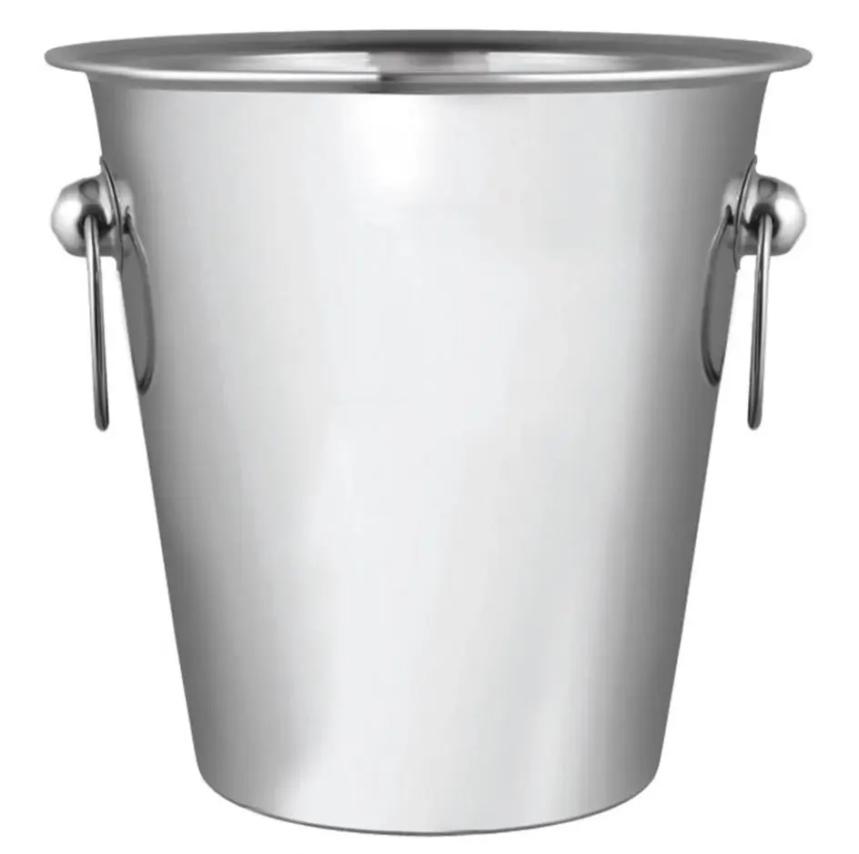 Aluminum Silver Ice Bucket Wine Beer Bottle Cooler Storage Bucket Home ...