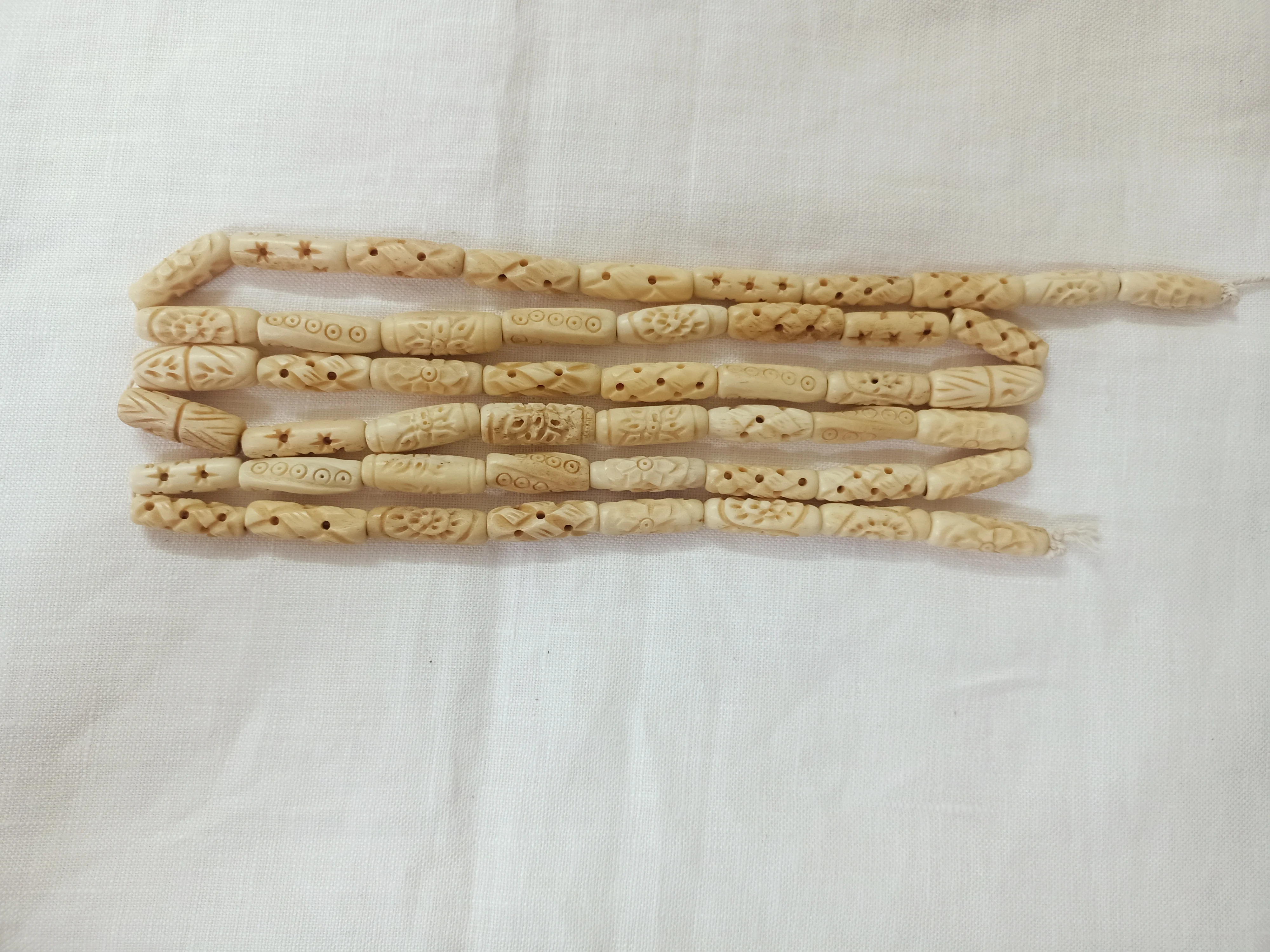 Custom Made Hand Carved Bone Beads in Bone Hair Pipe Beads Ideal for ...