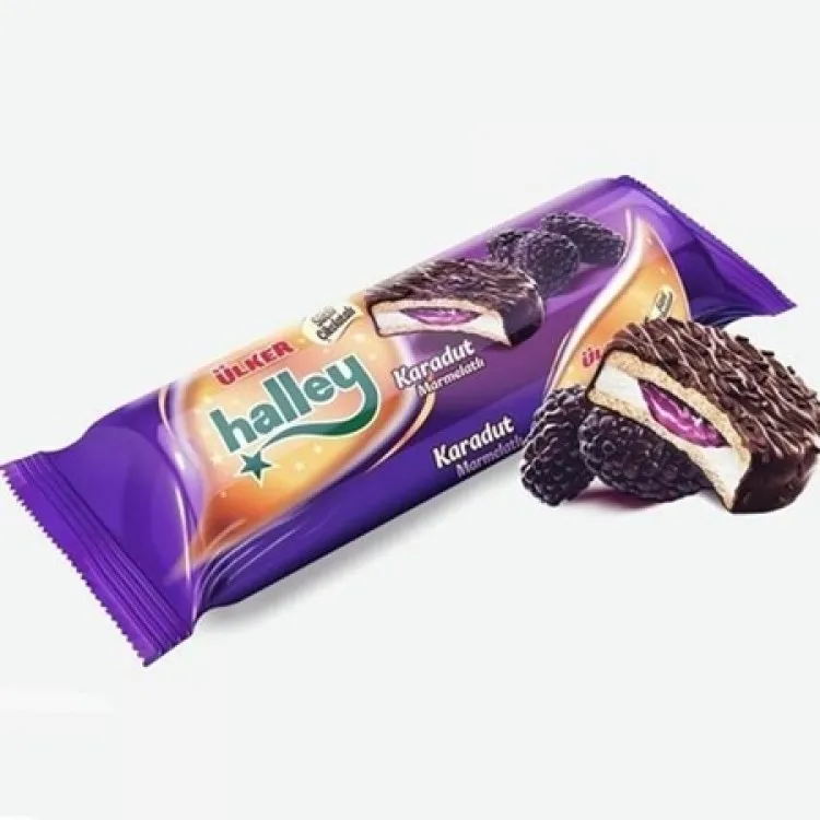Ulker Halley Mini Chocolate Coated Biscuit Filled With Black Mulberry ...