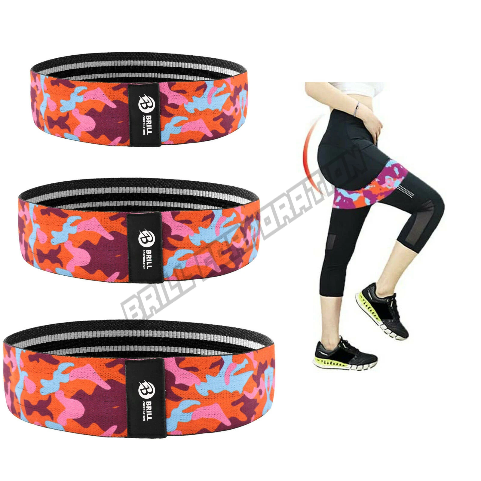 Sublimation Resistance Bands Fabric Heavy Duty Band Hip Circle Home Gym ...
