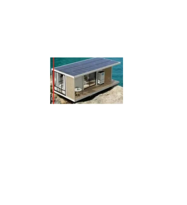 40ft Prefab Container House with Solar Panel Roof Hybrid Grid ...