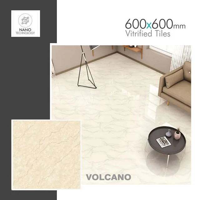 Living Room Porcelain 60x60 Vitrified Floor Tiles 600x600 mm Best View ...
