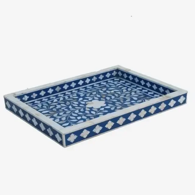 Natural Bone Inlay Serving Tray Premium Quality And Good Color ...