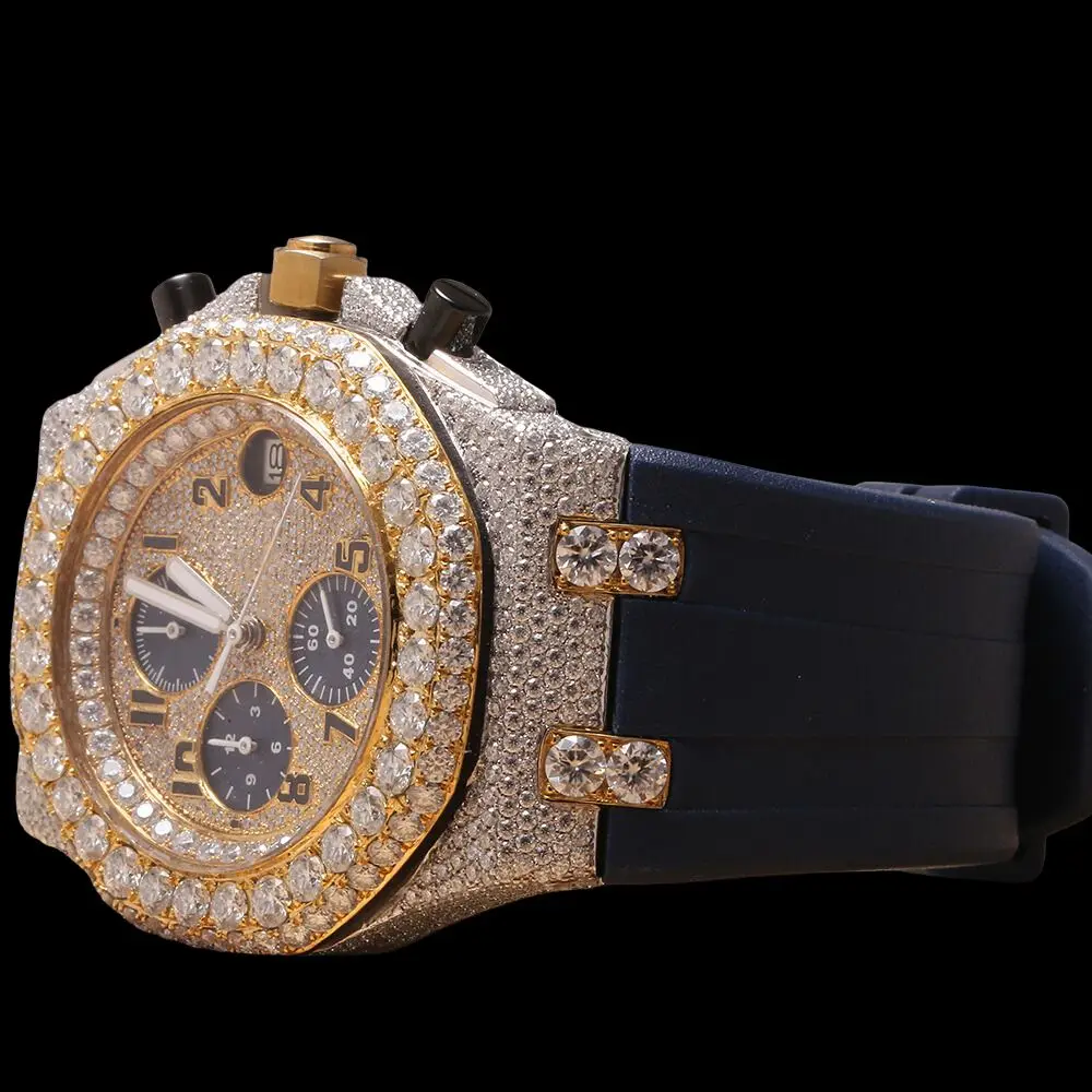 Hiphop 2024 New Arrival Branded Iced Out Moissanite Luxurious Stainless ...