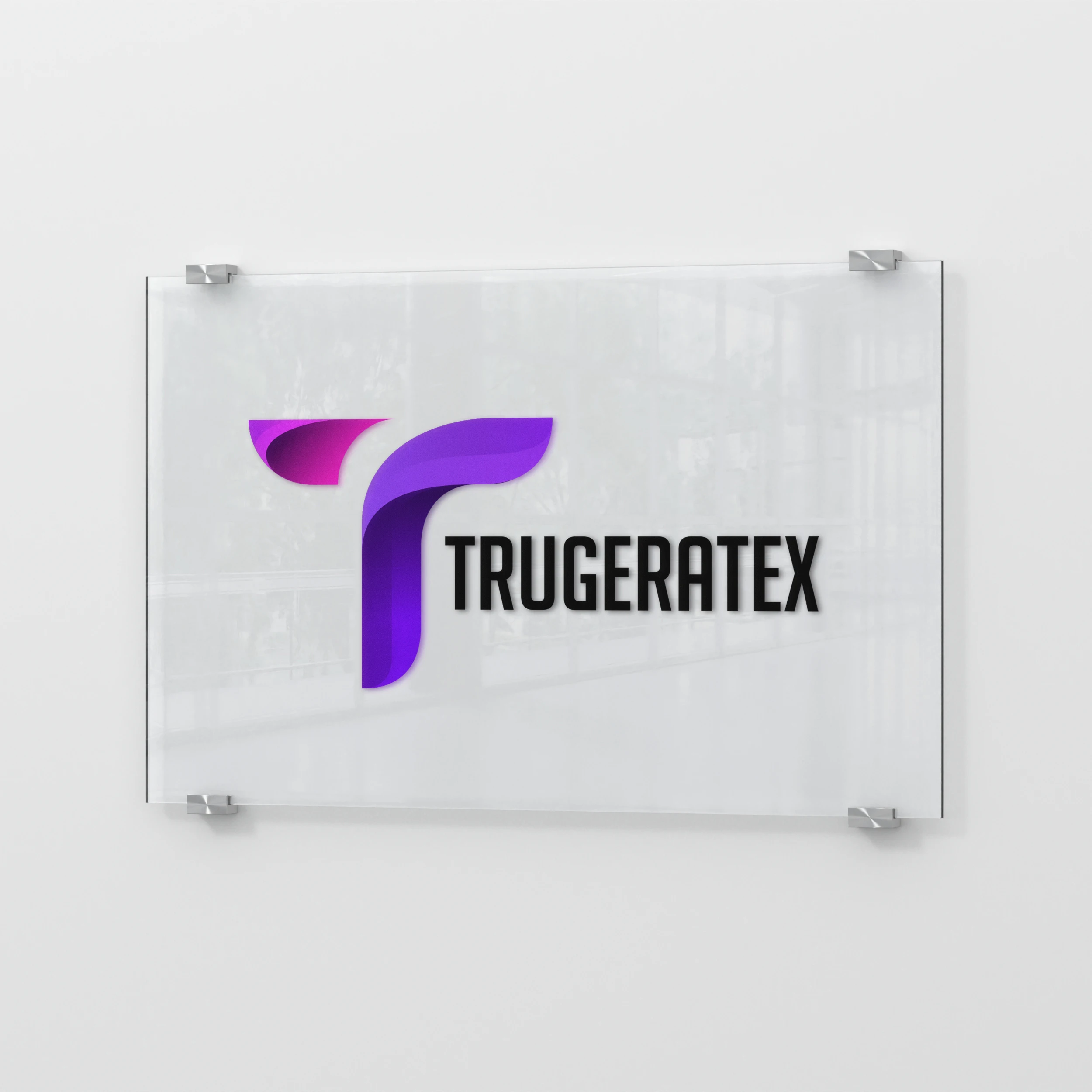 Custom Acrylic Logo Uv Printed Indoor Sign Office Reception Lobby ...