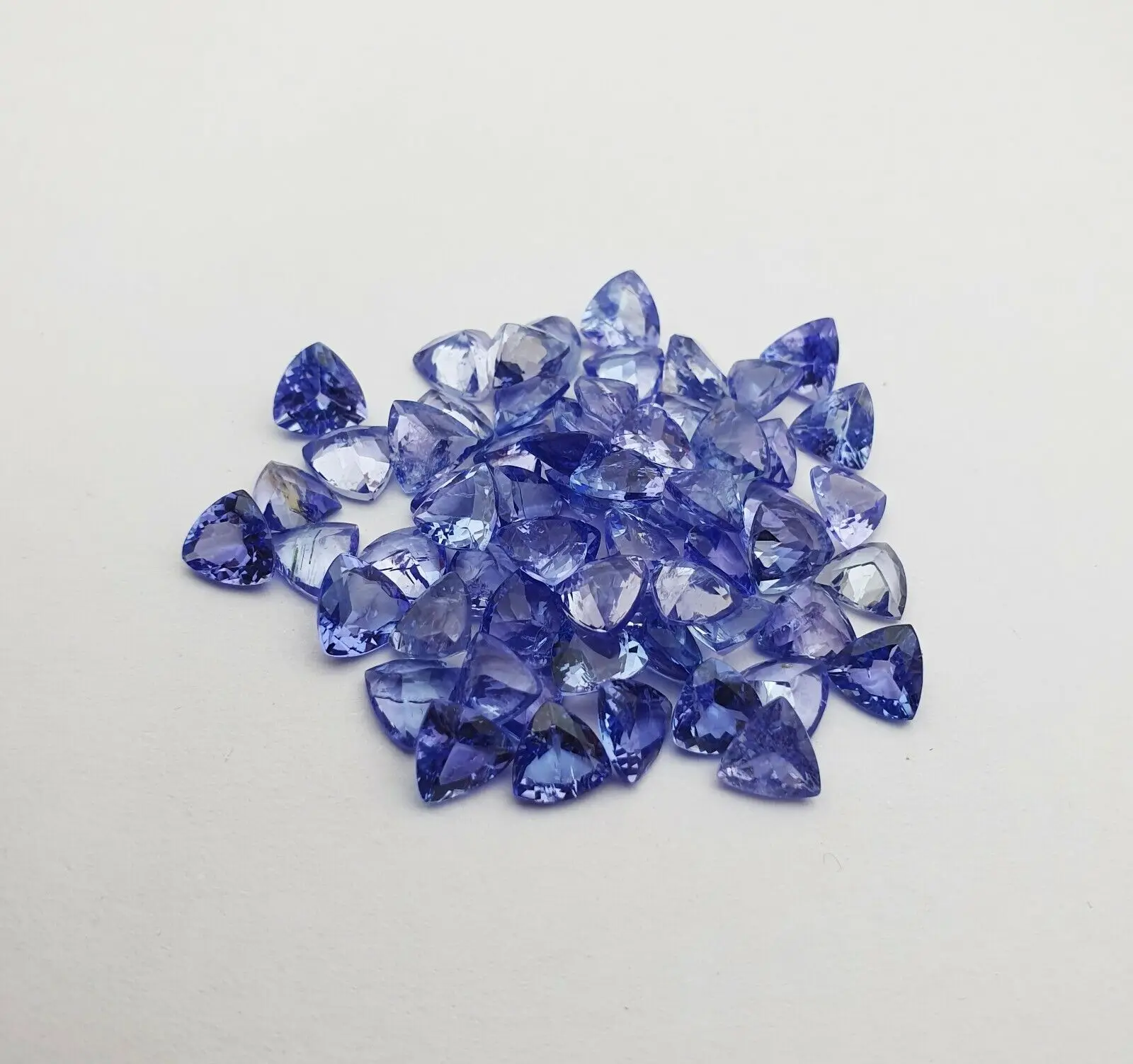 10 Ct Natural Tanzanite Trillion Cut Loose Gemstone Lot 14 Pcs 6 Mm ...