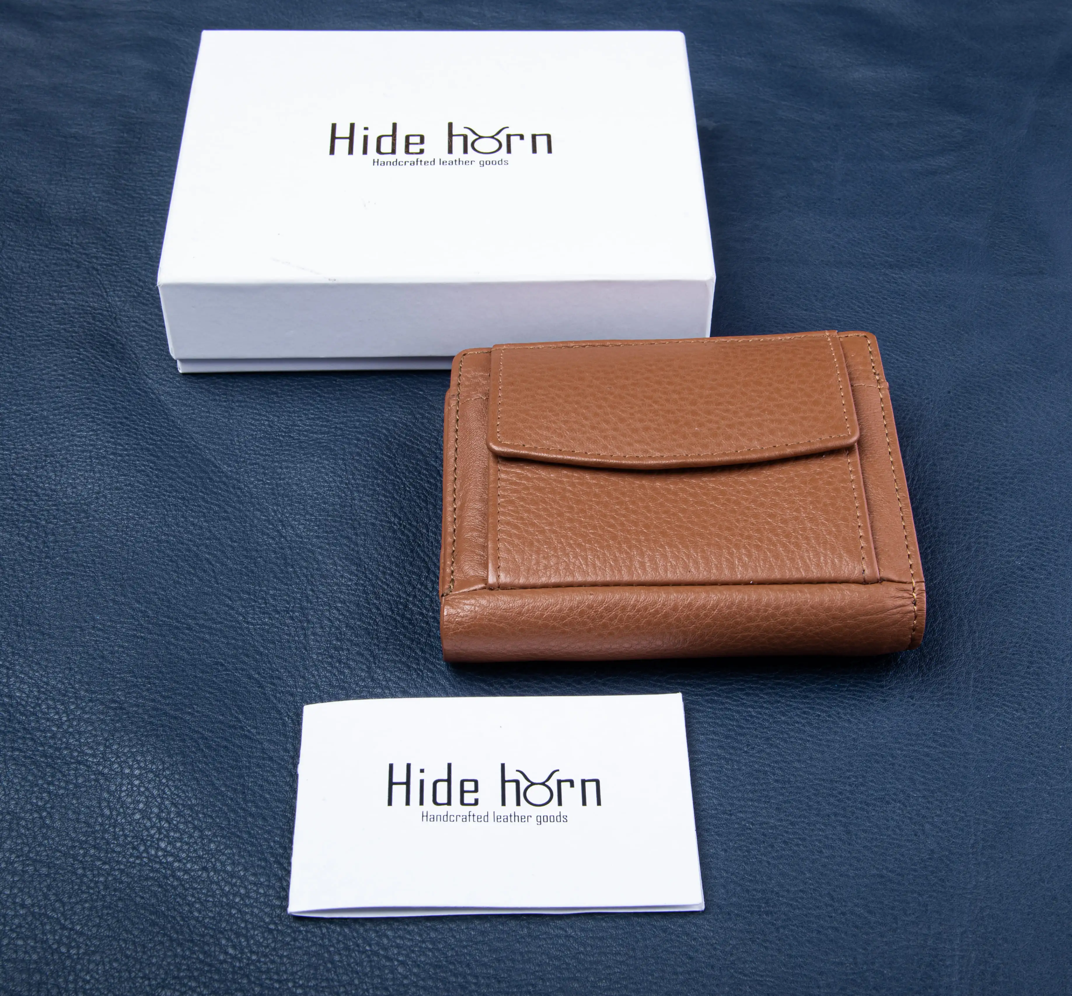 High Quality Tri-fold Tan Genuine Leather Men's Rfid Protected Wallet ...