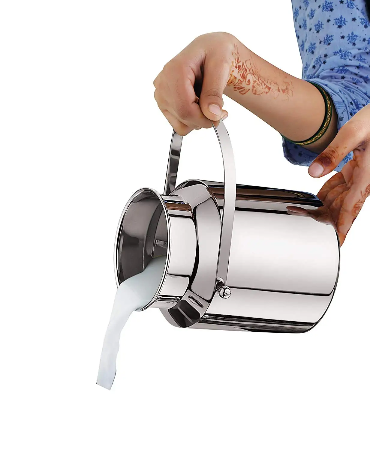 Leakproof 100% Stainless Steel Can Milk Container Bucket Silver Gallon ...