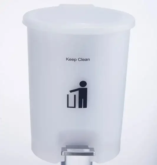 Round Foot Pedal Trash Can With Inner Basket - Buy Round Foot Pedal ...