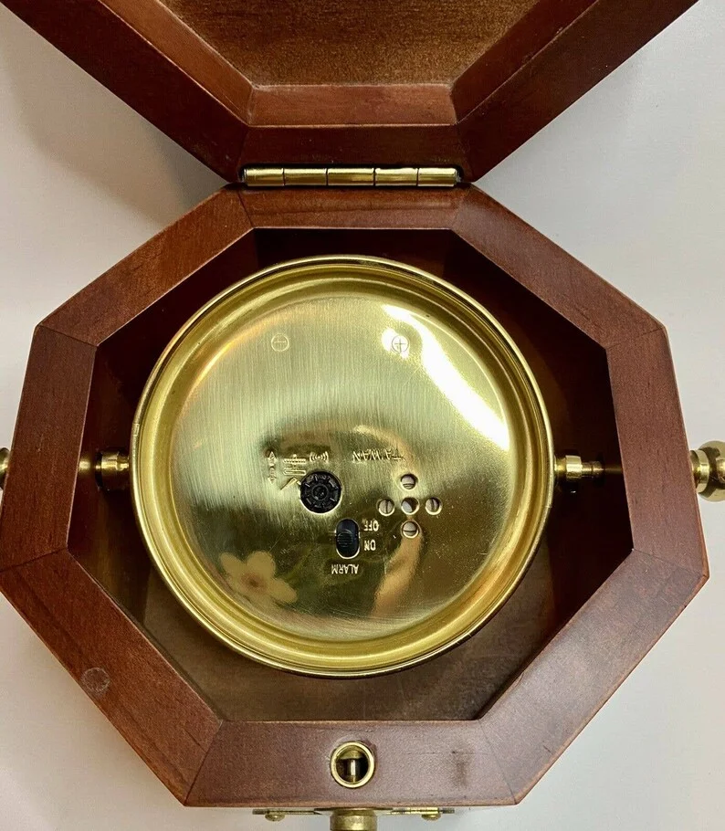 Seth Thomas Clock Model 1001 Mariner Octagon Wood Case