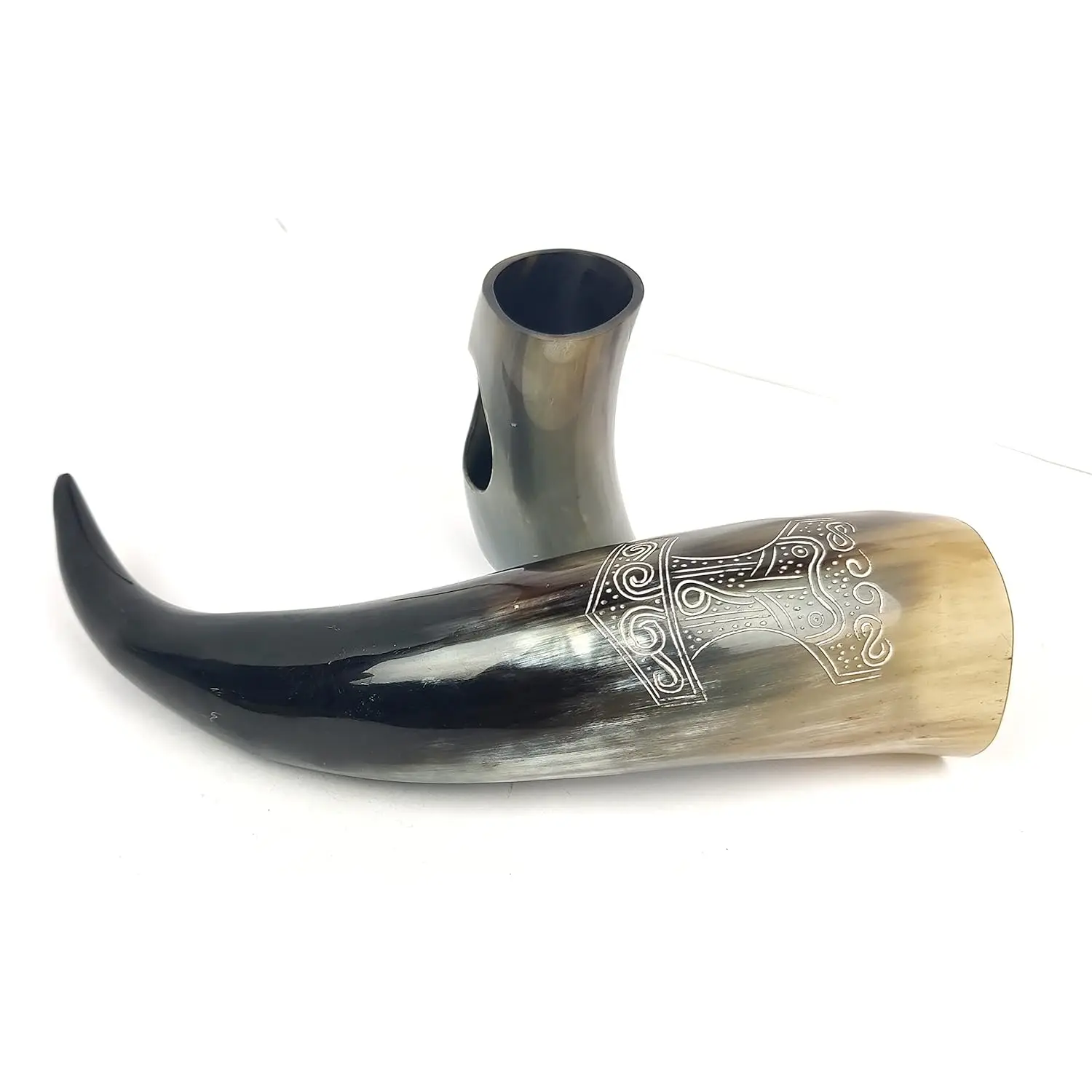 Authentic Viking Drinking Horn For Beer High Quality Ox Cow Polished ...