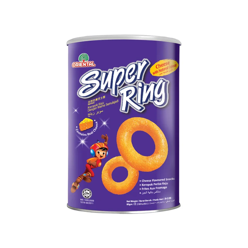 Cheese Flavoured Super Ring Snacks - 80g X 12 Pack