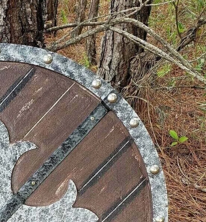 New Medieval Wooden Shield Roman Viking Shield 22 Inch Round Shield ...