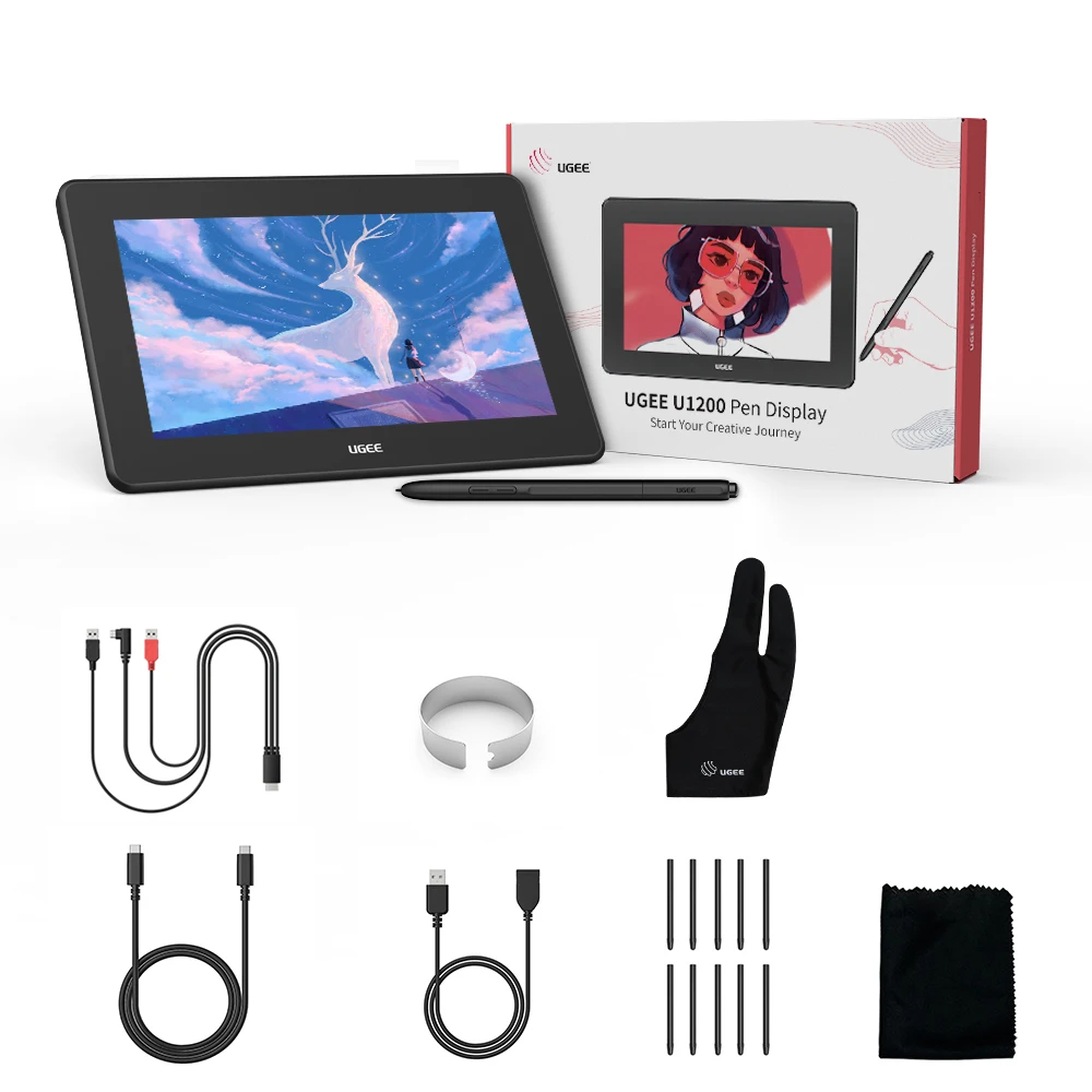 Ugee Tableta Digital Monitor U1200 De 12 Pulgadas,Tablet Sin Bateria ...