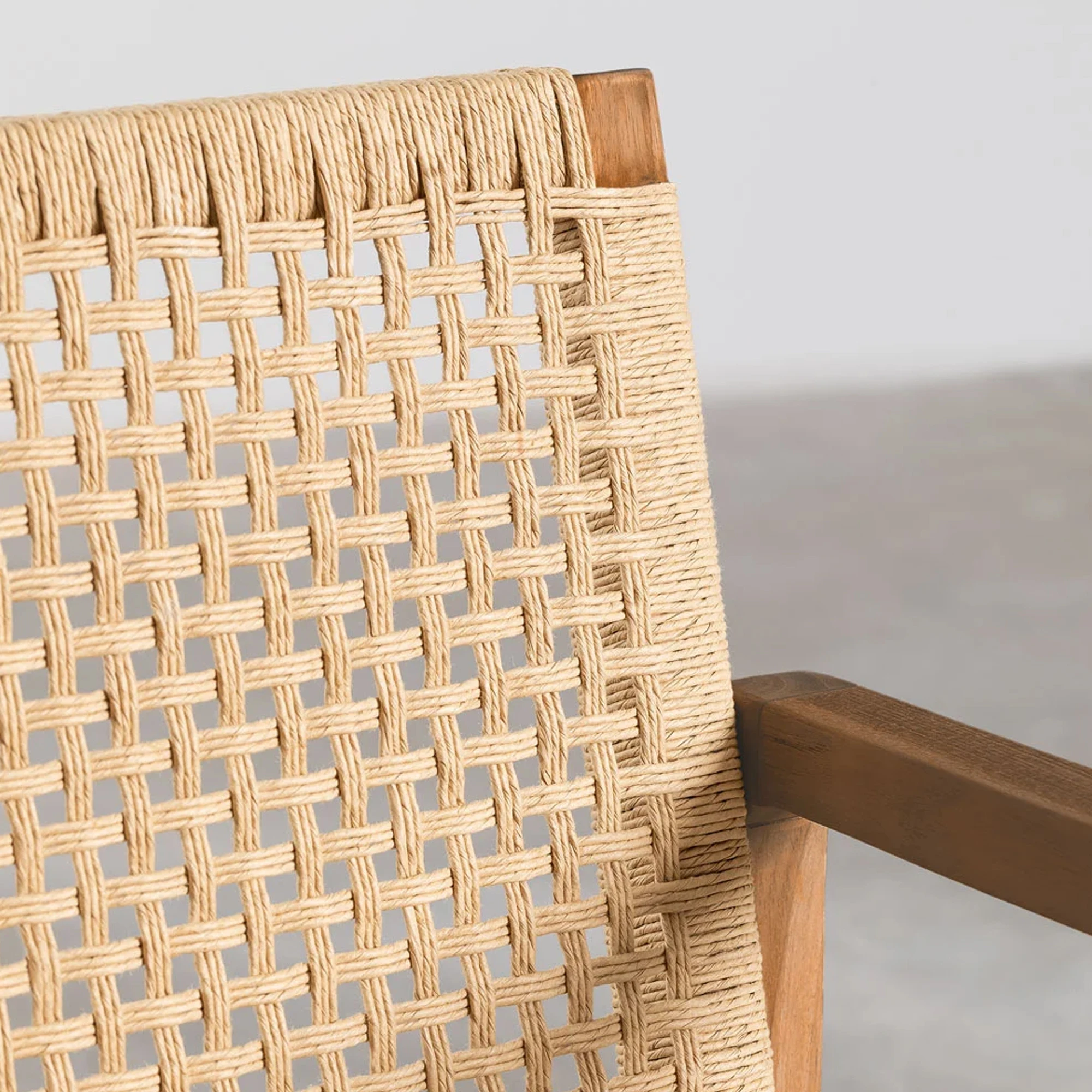 Outdoor Dining Chair Natural Teak Wood With Rattan Best Quality - Wina ...