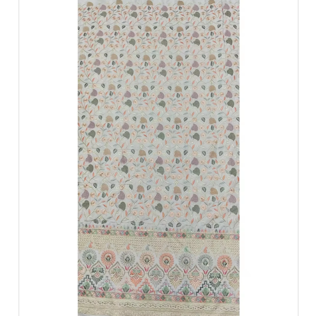 Unstitched Designer Malal Satin Koti Fabric Silk Embroidery Kurta ...