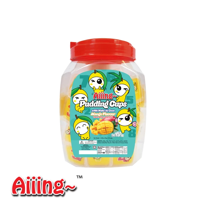 Aiiing Fruit Mini Pudding Cup With Nata De Coco Mango - 25g X 50 Pcs X ...