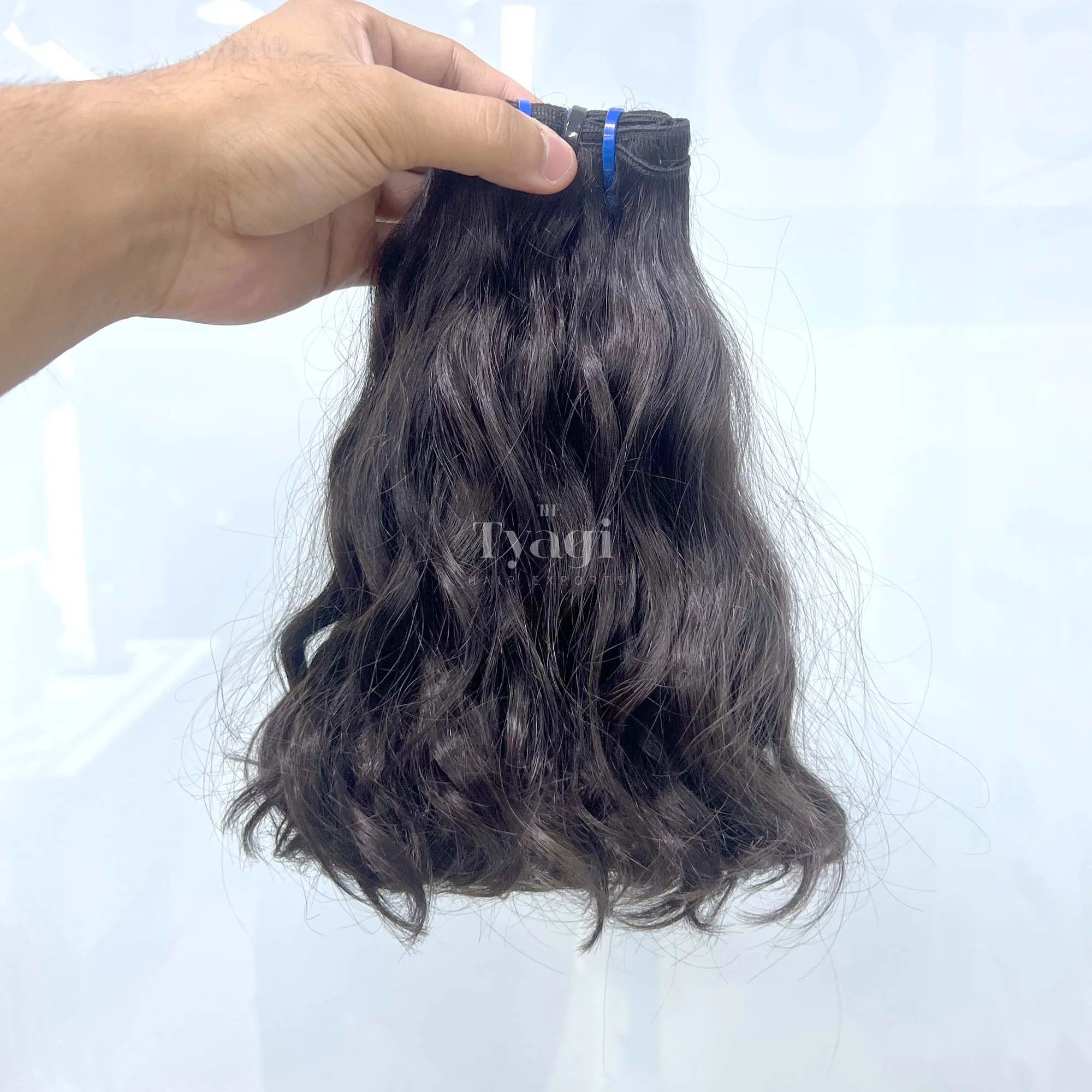 Double Drawn Super Double Drawn Weft Bundles Wavy Weft Bundles Natural ...