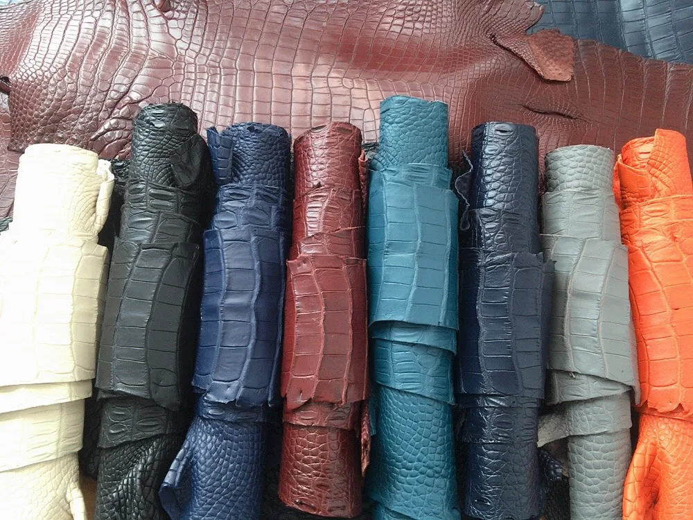 High Quality Tanned Alligator Leather Wholesale Genuine Leather Matte ...