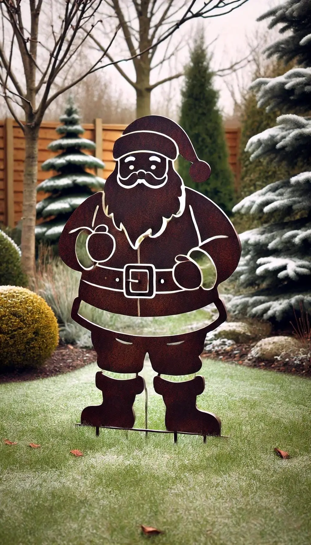 Creative 36-Inch Iron Handcrafted Santa Claus Figurine Christmas Home ...