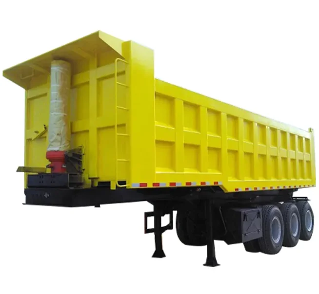 Rear Dump Semi Trailer End Dump Truck Tipper Trailer Large Capacity U ...