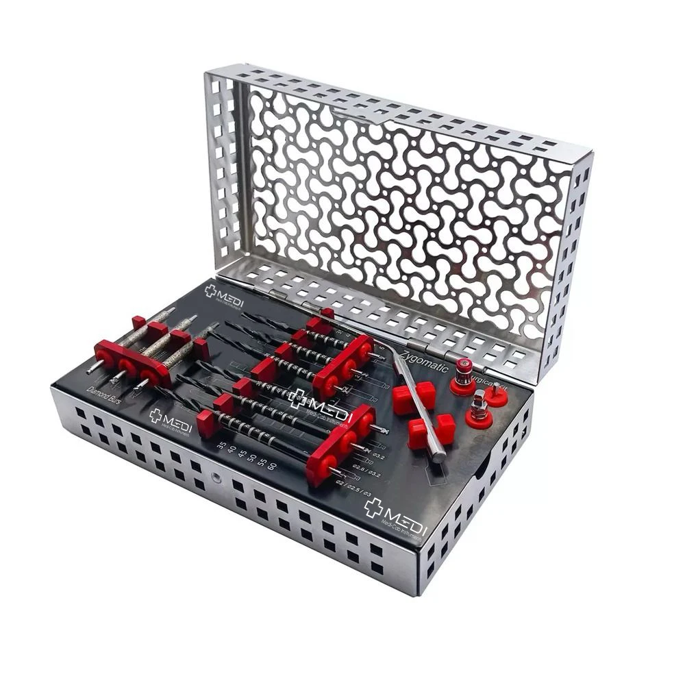 Dental Implant Premium Zygomatic Surgical Kit - Professional Steel Tools