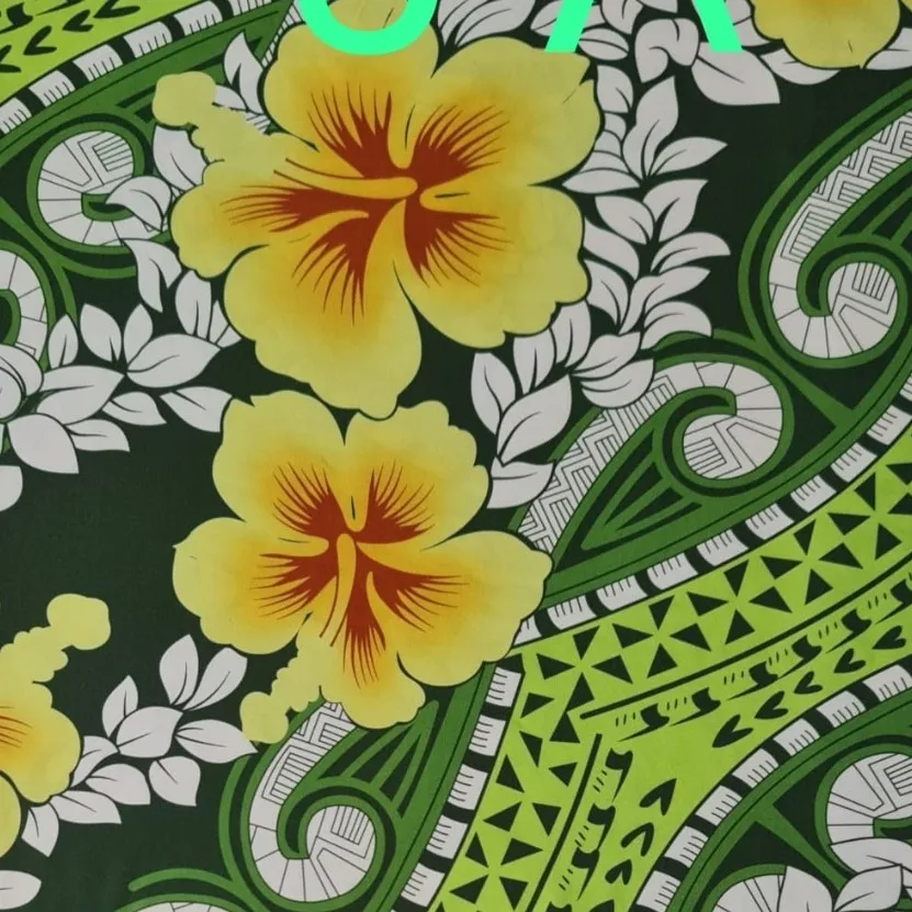 Exclusive Bright and Fabulous Floral and Tribal Samoan Pattern Ready to ...