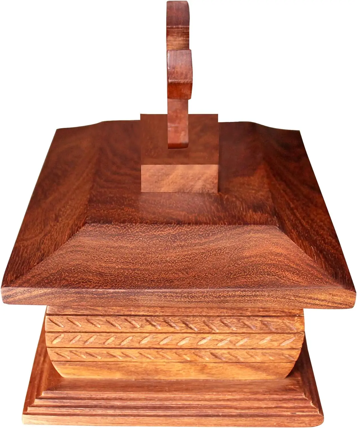 Beautiful Wooden Urn Box For Human Ashes Adult - Decorative Funeral Urn ...