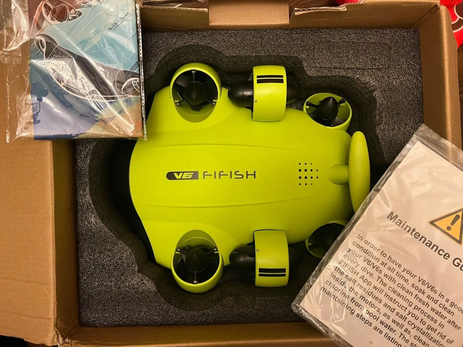 Qysea Fifish V6 Underwater Drone Rov - 4k Vr Head Track 4000lm 330ft ...