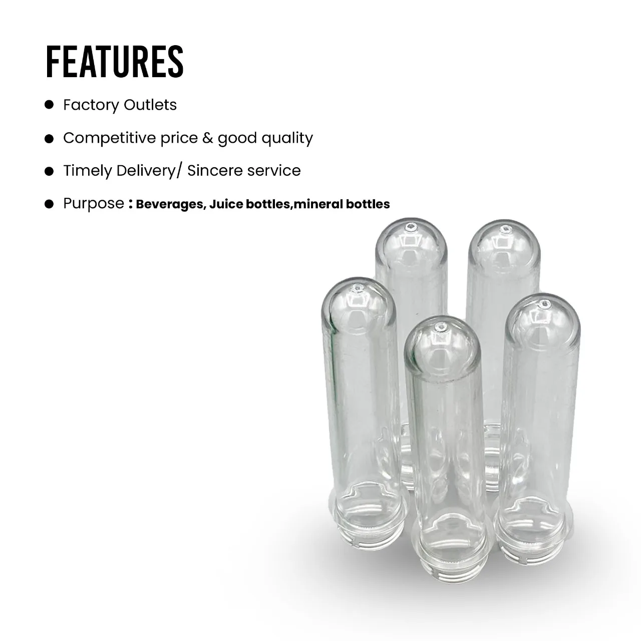 28mm 1881 41.5gm Flint Nextic Plastic 28mm Pet Preforms For Beverage ...