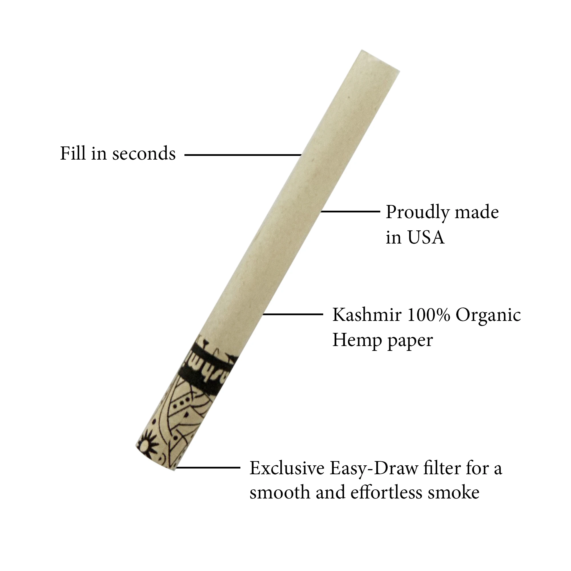 Kashmir Organic Hemp Pre-rolling King Tubes For Smoke For Slow Smooth ...
