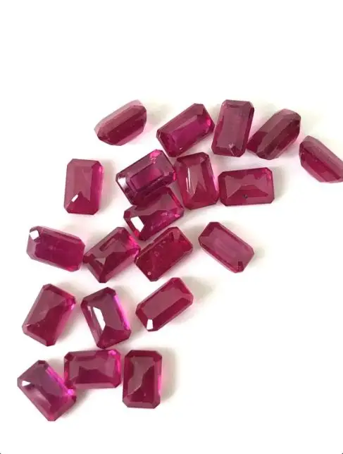 Ruby Octagon Shape Cut Faceted Loose Gemstone Size 4x3mm, 5x3mm, 5x4mm ...