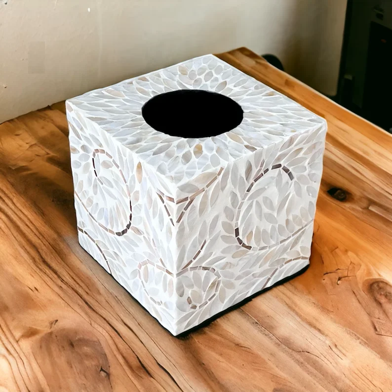 Mother Of Pearl Tissue Box Inlay Tissue Box Modern Design - Buy Modern ...