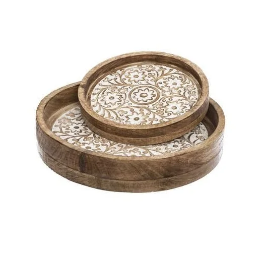 New Arrival Natural Mango Wood Rectangular Serving Tray Wooden Mango ...