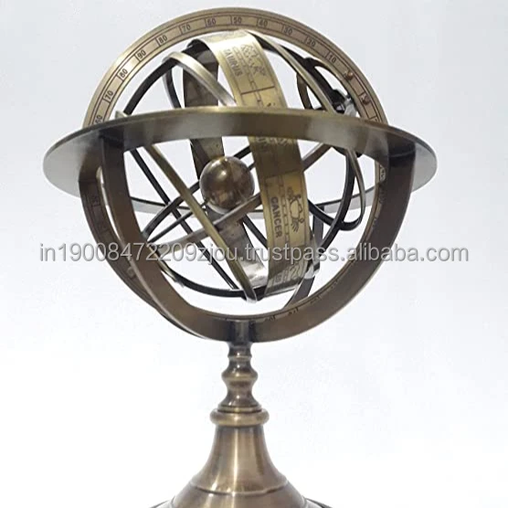 Vintage Antique 12inches Armillary Astrolabe Globe Showpiece Brass ...