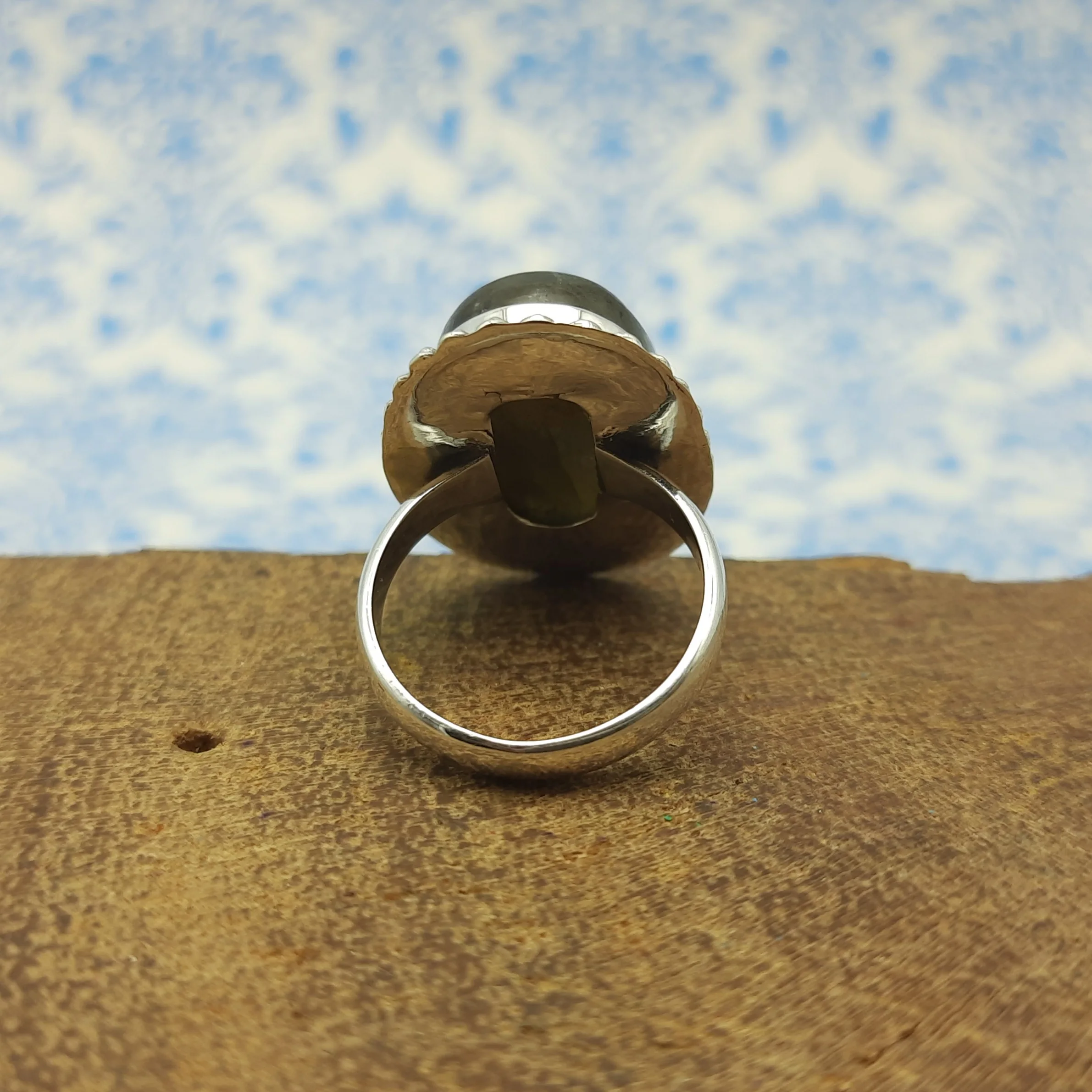 Labradorite Gemstone Beautiful Bohemian Rava Work 925 Sterling Silver ...