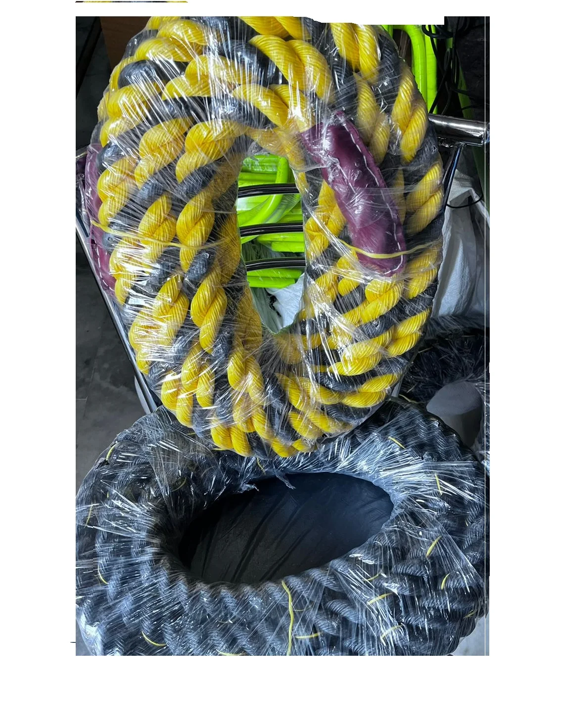 Strongman Fitness Strength Training Plastic Battle Rope Climbing Tug ...