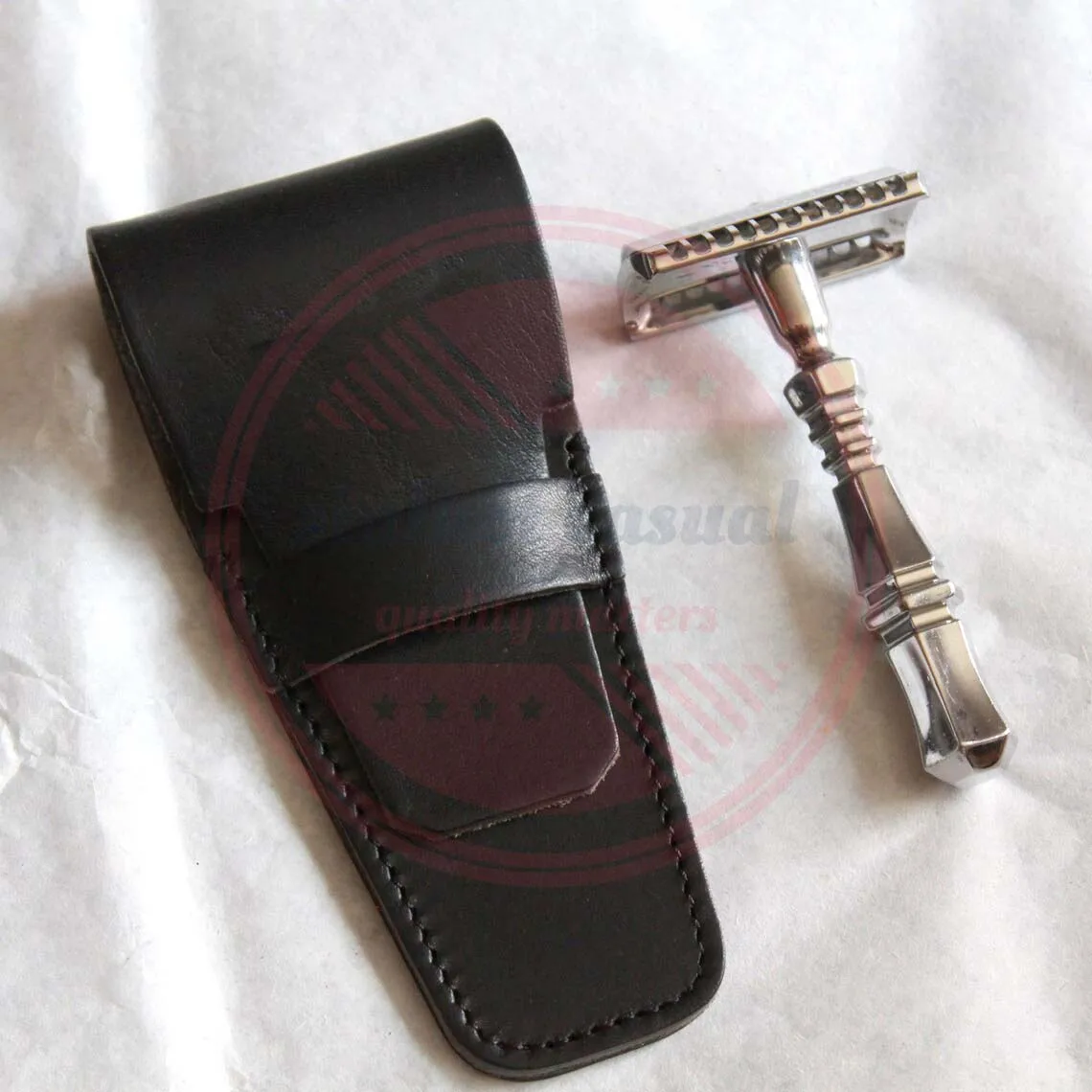 Genuine Leather Case for Safety Razors\Handmade Premium Quality Leather ...