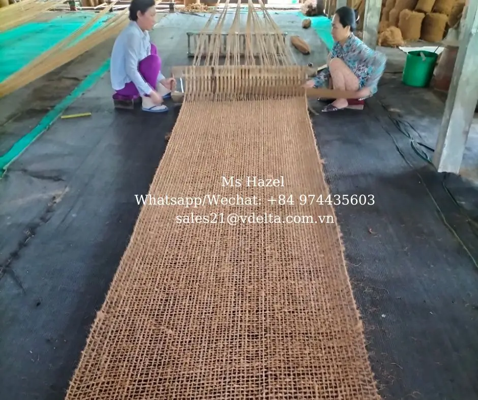 RAW MATERIAL COCONUT FIBER NET for EXPORT from Vietnam