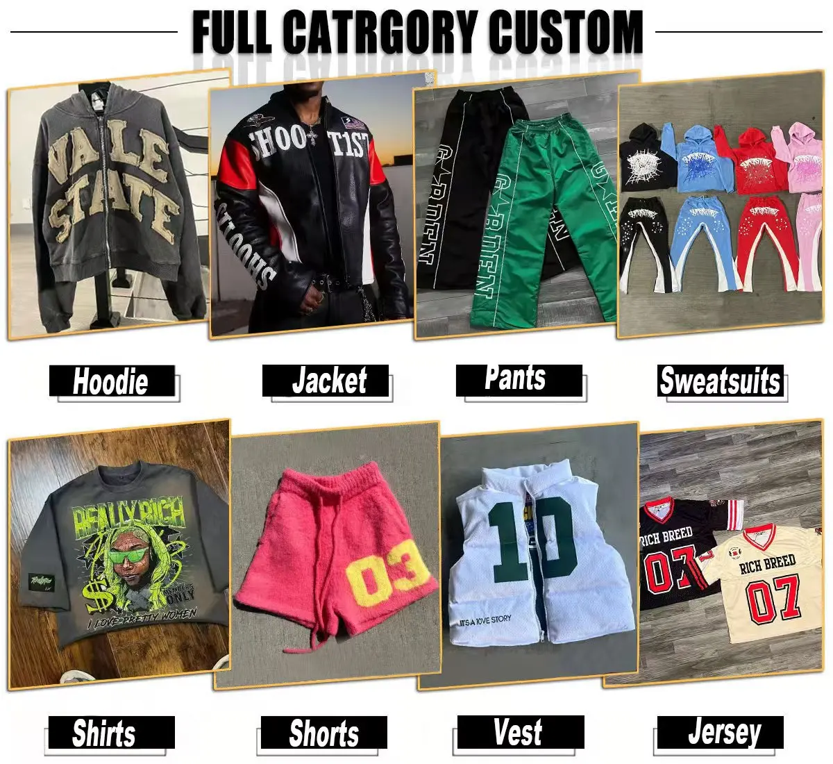 Custom Jogger Set Clothing Manufacturer Blank Zip up Hoodie and ...