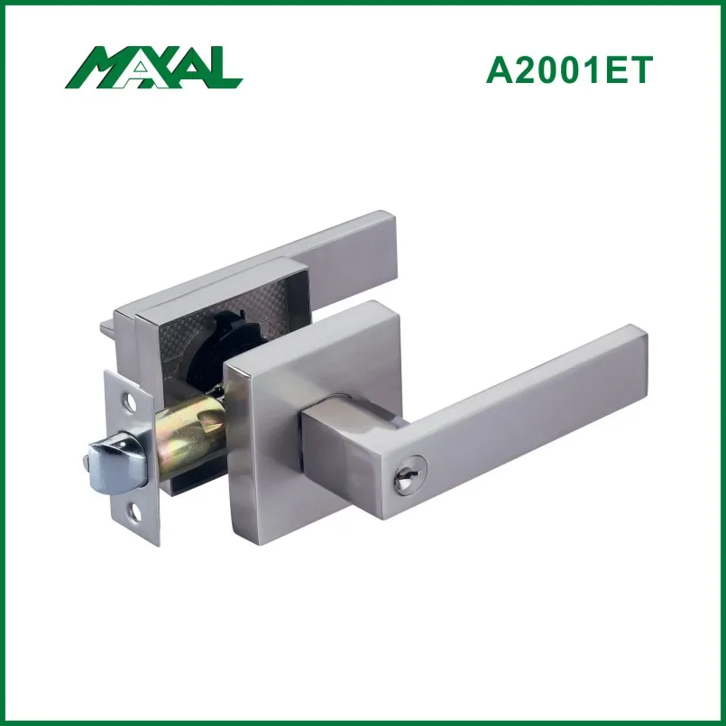 Entry Door Tubular Lever Handle Latch Lock Bathroom Privacy Keyless ...