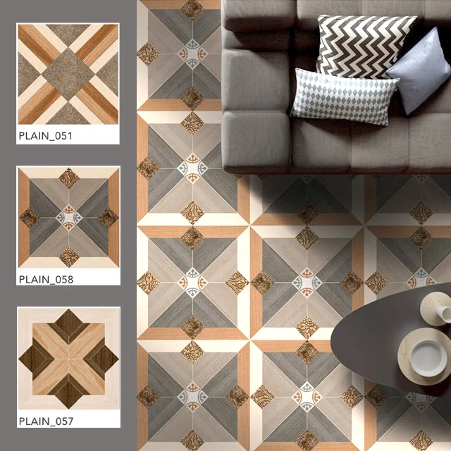 Porcelain Tiles Heavy Duty Semi Porcelain 400x400mm Decorative Flooring ...