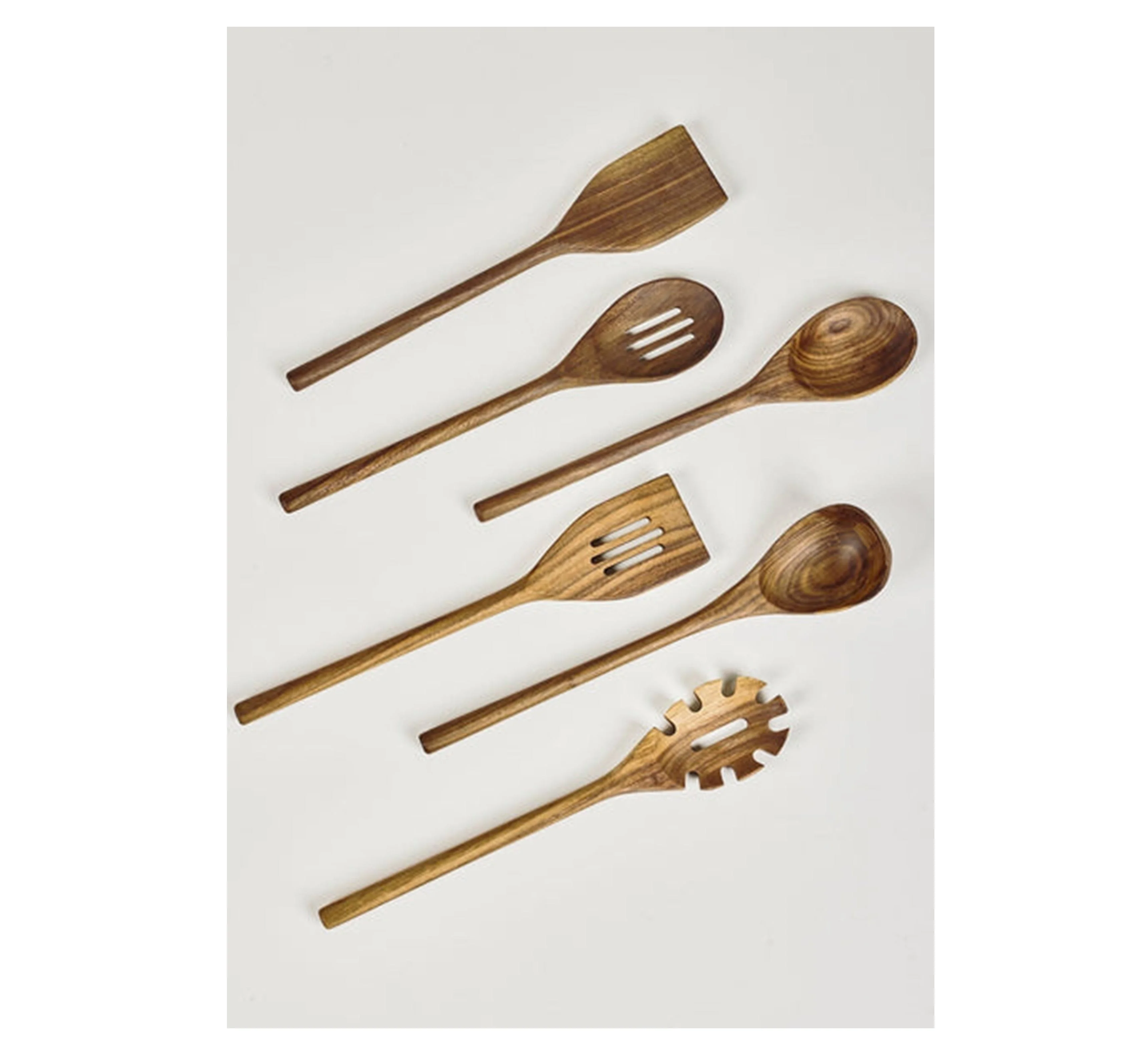 Island Bamboo Utensils Blue Premium Wood Kitchen Utensil Set Handmade ...