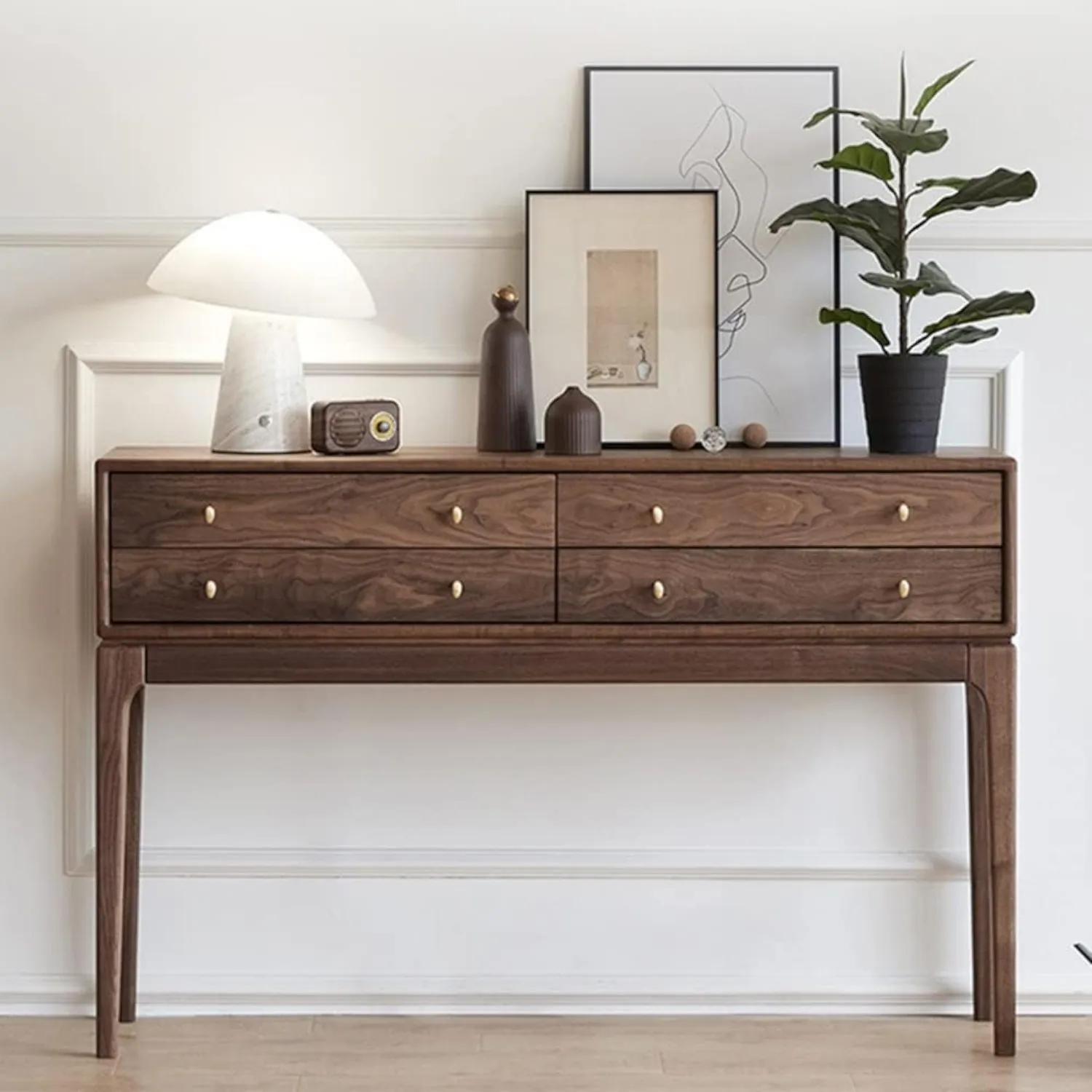 Top Grade Solid Teak Wood Console Table for Modern Homes