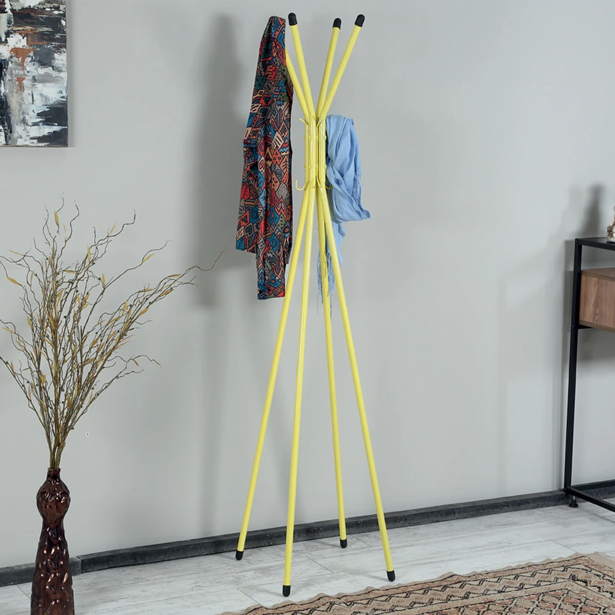 European Modern Compact Foldable Coat Stand Space-Saving Wall-Mounted ...
